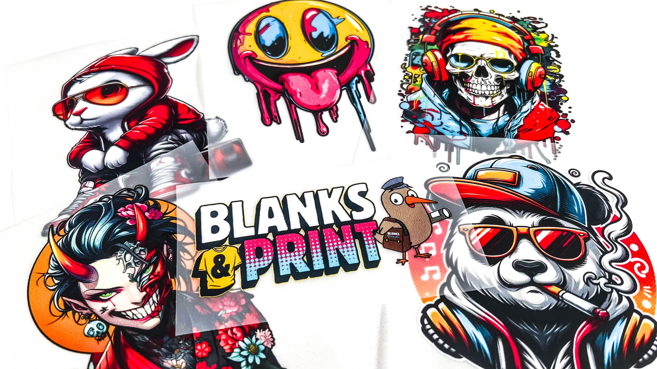 Custom DTF Transfers RTP – Blanks and Print